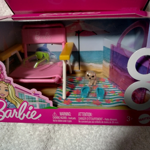 Barbie | Toys | Barbie Core Lounge Chair For Barbie Beach With Pink ...